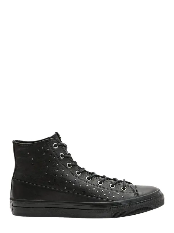 John Varvatos Vulc Studded Leather Mid-top Sneakers - Black