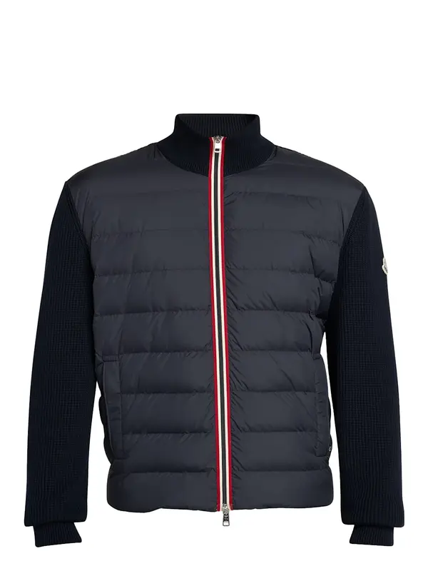 Moncler Down Knit Jacket - Blue