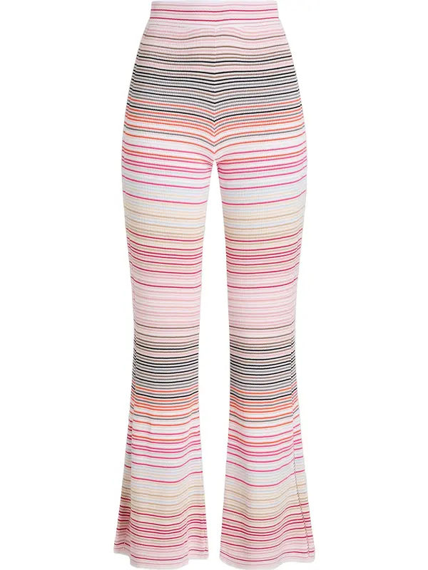 Missoni Striped Cotton-blend Flared Pants - White