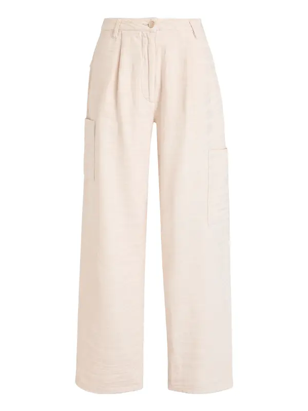 Missoni Cotton-jacquard Cargo Pants - Cream