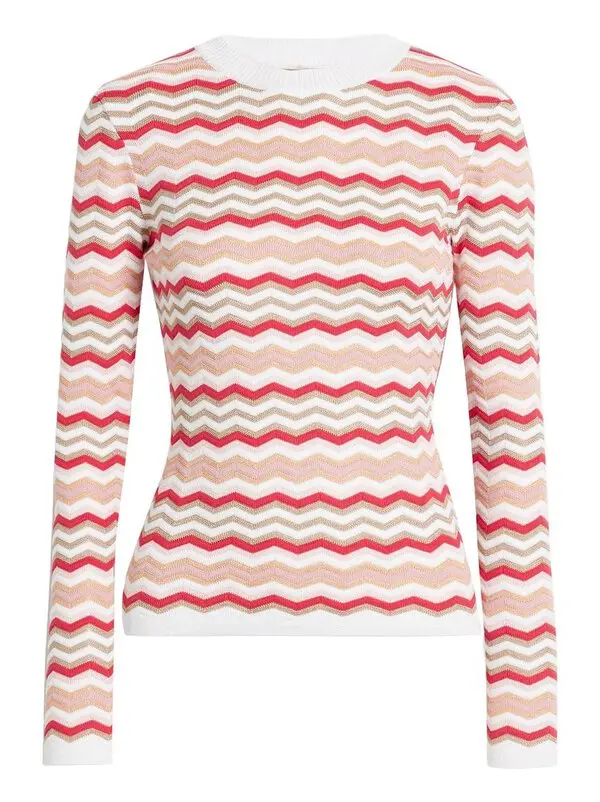 Missoni Striped Cotton-blend Sweater - Red