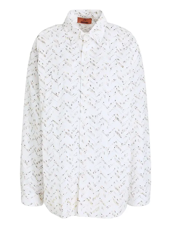 Missoni Broderie Anglaise Cotton Shirt - Ivory