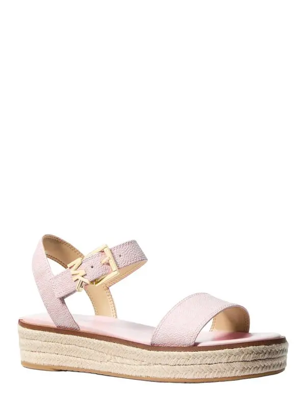 Michael Kors Richie Signature Logo Platform Espadrille Sandal - Pink