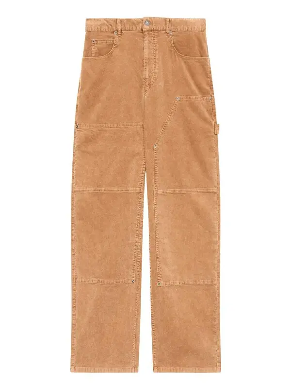 Isabel Marant Lorson Wide-leg Corduroy Trousers - Camel