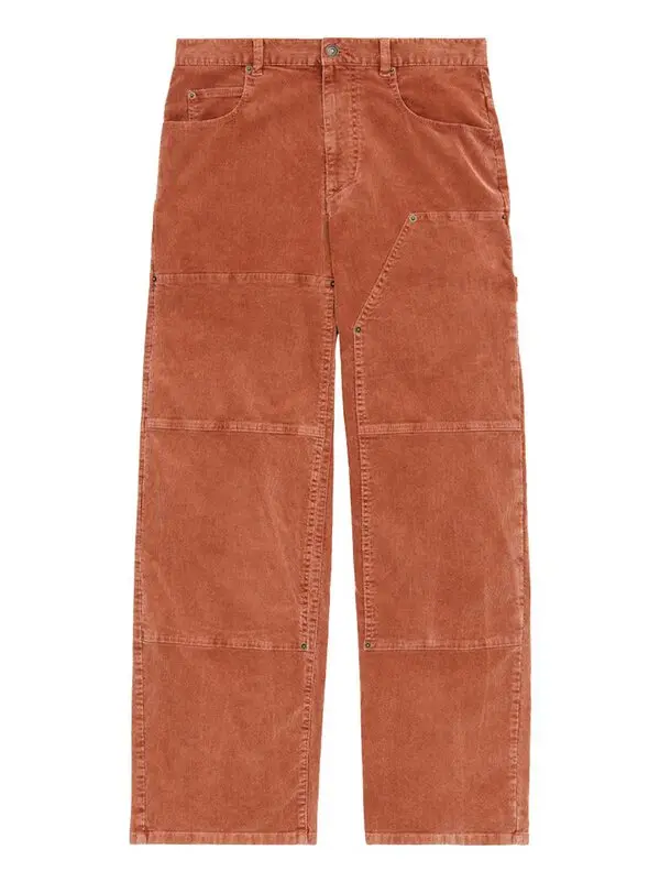 Isabel Marant Lorson Wide-leg Corduroy Trousers - Orange