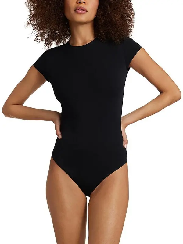 Commando Butter Luxe Cap Sleeve Bodysuit - Black
