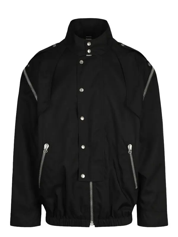 Gucci Convertible Graphic Print Jacket - Black