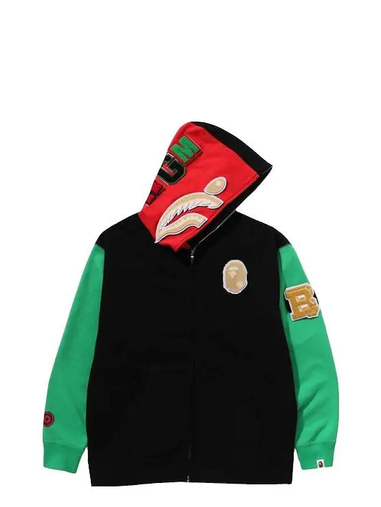 A BATHING APE Shark Full Zip United Arab Emirates Hoodie - Black