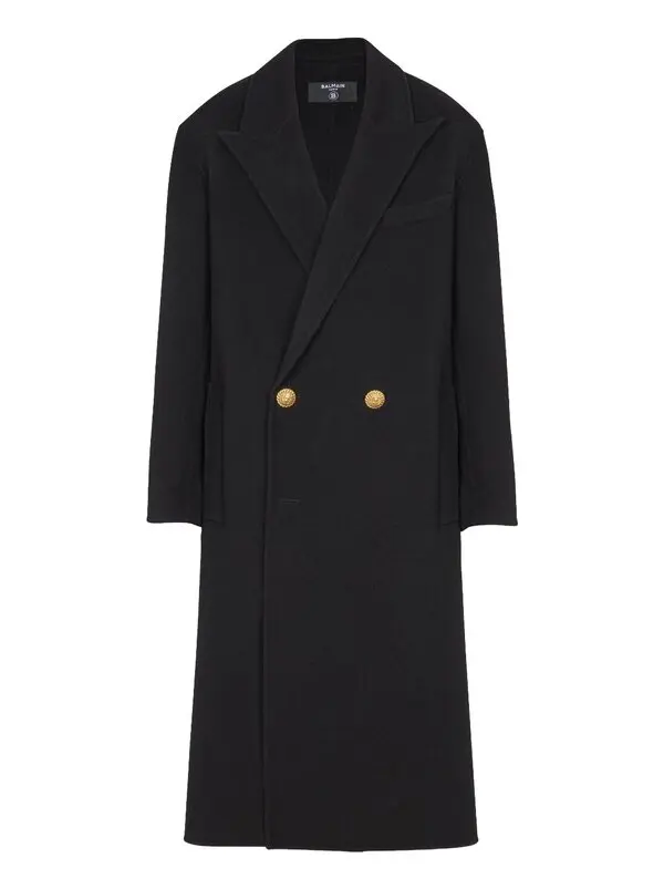 Balmain Double-breasted Coat - Black