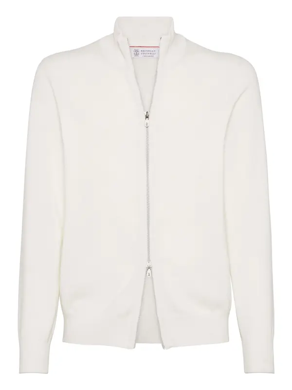 Brunello Cucinelli Zip-up Cardigan - White