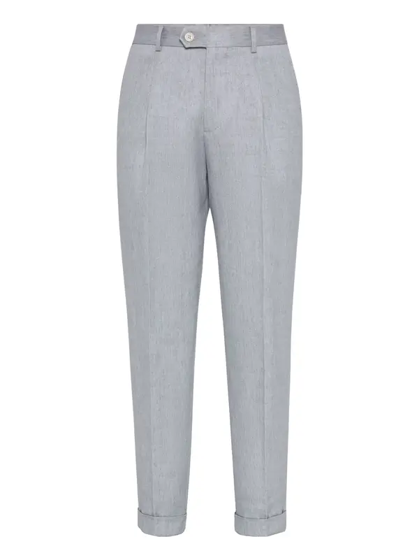 Brunello Cucinelli Linen Trousers - Grey