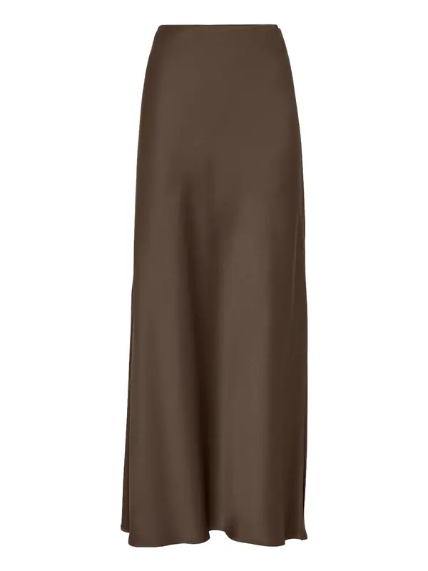 Brunello Cucinelli Bias-cut Maxi Skirt - Brown