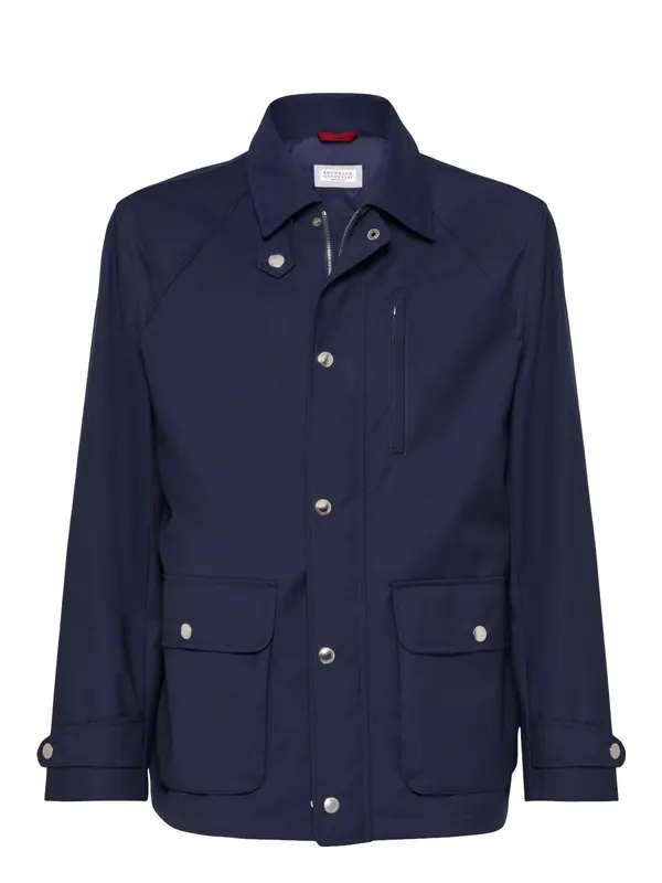 Brunello Cucinelli Raglan-sleeve Field Jacket - Blue