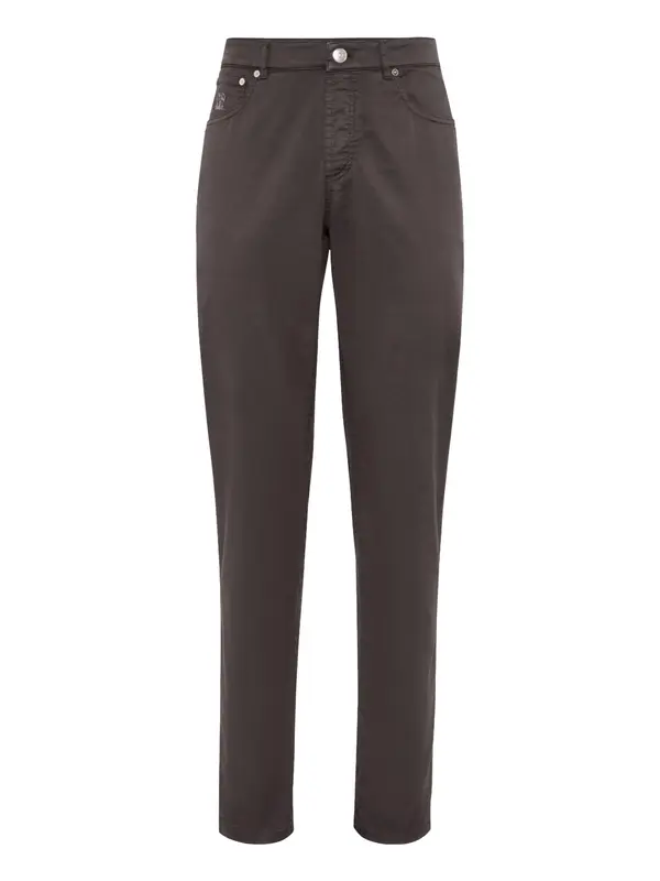 Brunello Cucinelli Slim-cut Trousers - Brown