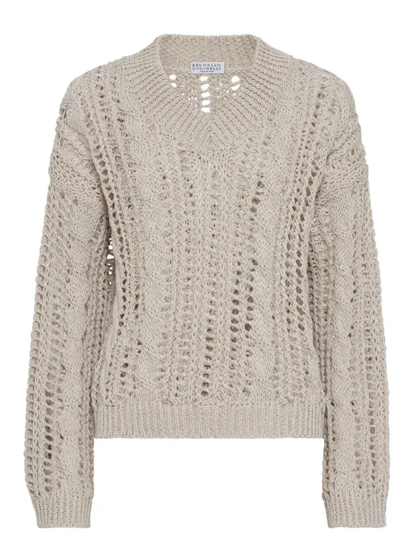 Brunello Cucinelli Open-knit Sweater - Neutrals