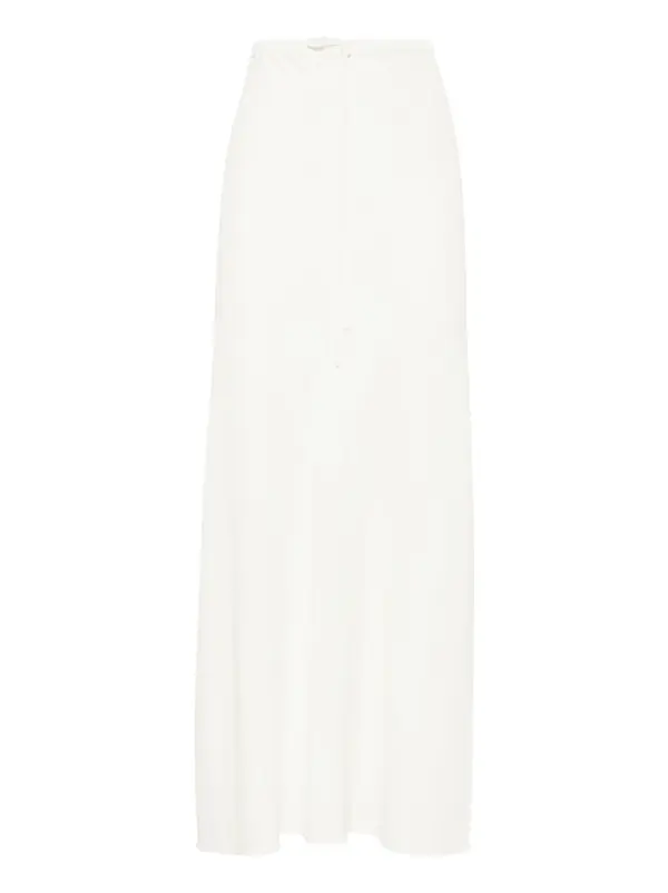 Brunello Cucinelli Bias-cut Maxi Skirt - White