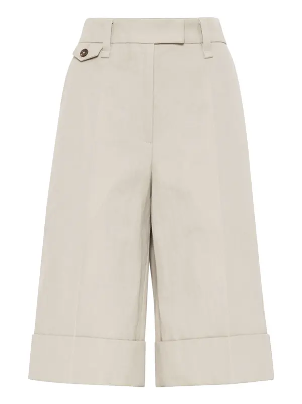 Brunello Cucinelli Long Shorts - Neutrals