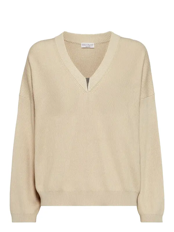 Brunello Cucinelli V-neck Sweater - Neutrals