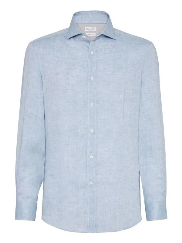 Brunello Cucinelli Linen Shirt - Blue