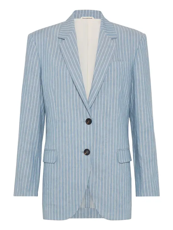 Brunello Cucinelli Twill Blazer - Blue