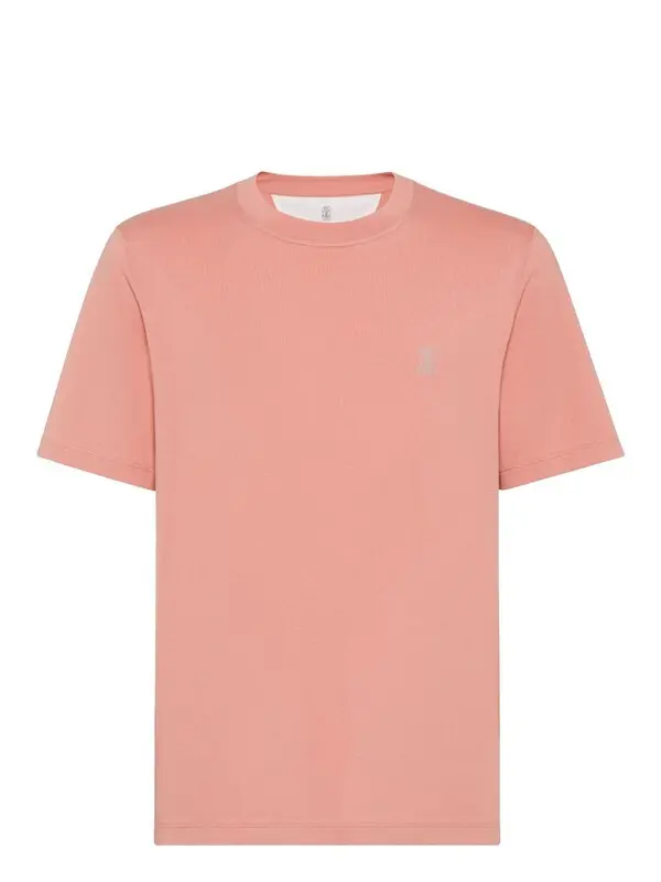 Brunello Cucinelli Logo-print T-shirt - Pink
