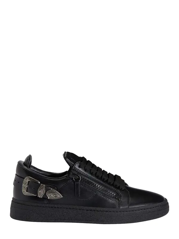 GIUSEPPE ZANOTTI Gz94 Deluxe Double-zip Low-top Sneakers - Black