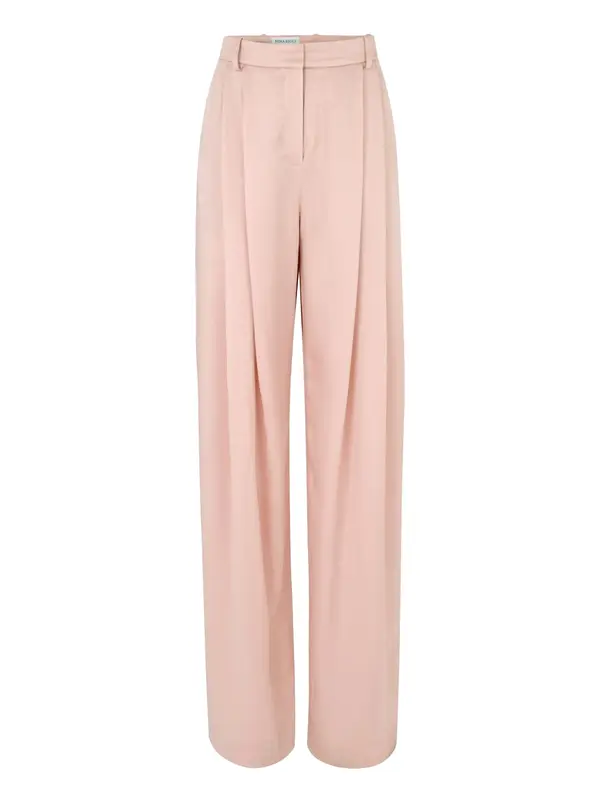 Nina Ricci Pleated Wide-leg Trousers - Pink