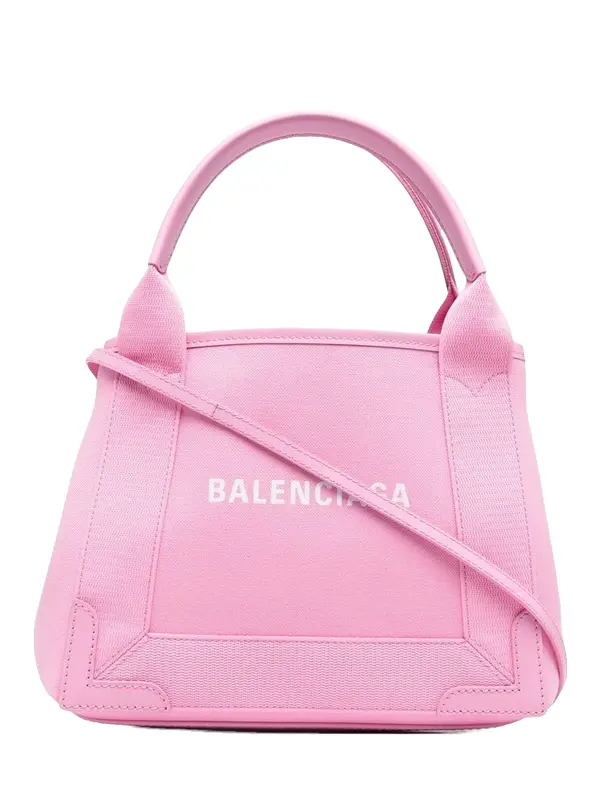 Balenciaga Logo-print Canvas Tote - Pink