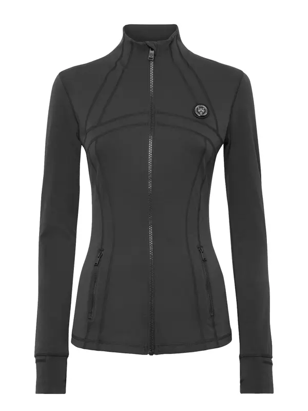 PLEIN SPORT Zip-up Top - Black