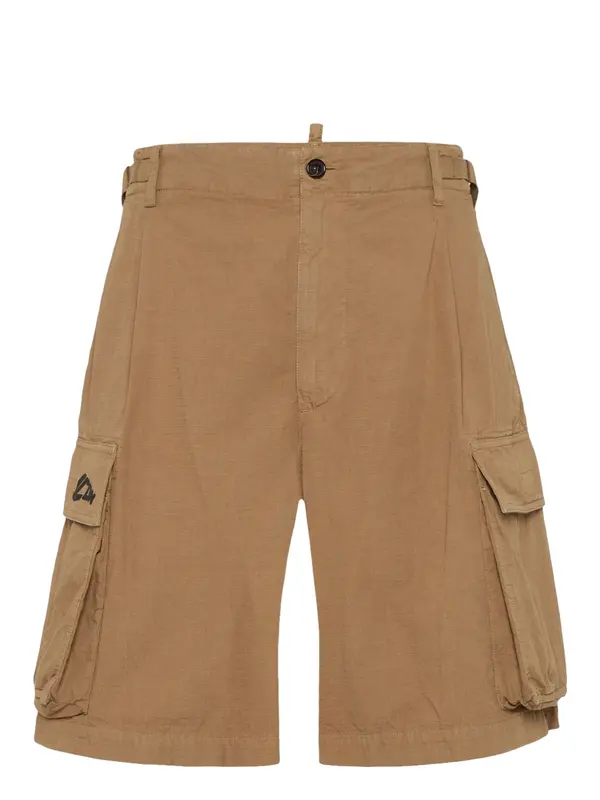 Dsquared2 Cotton Cargo Shorts - Neutrals