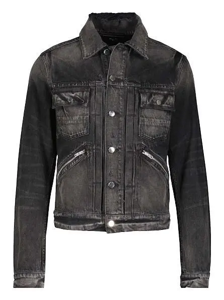 Amiri Core Double Slanted Trucker Jacket - Black