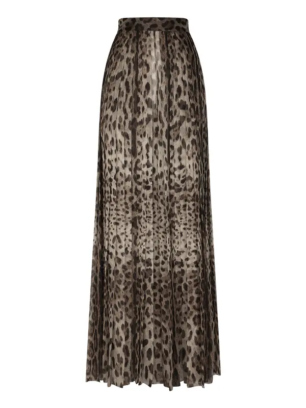 Dolce & Gabbana Leopard-print Chiffon Culottes - Animal Print