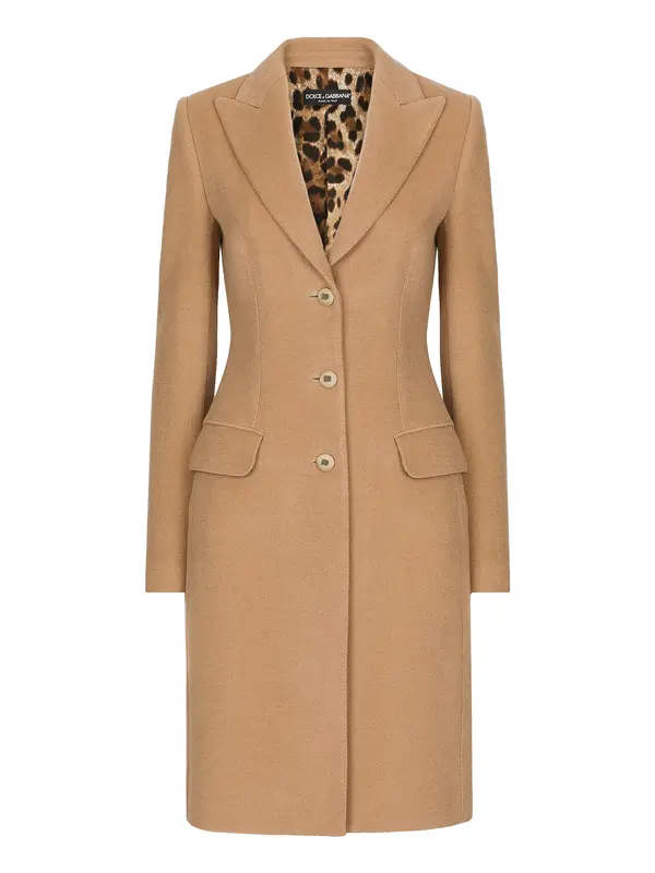 Dolce & Gabbana Single-breasted Wool Coat - Pale Pink