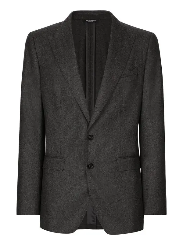 Dolce & Gabbana Single-breasted Wool Taormina-fit Jacket - Grey