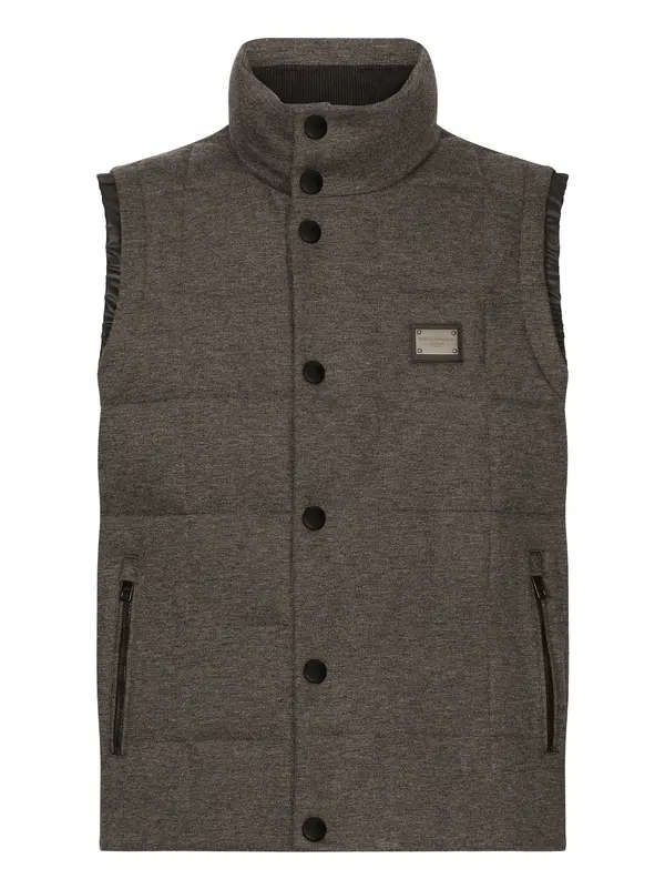 Dolce & Gabbana Quilted Technical Jersey Vest - Grey
