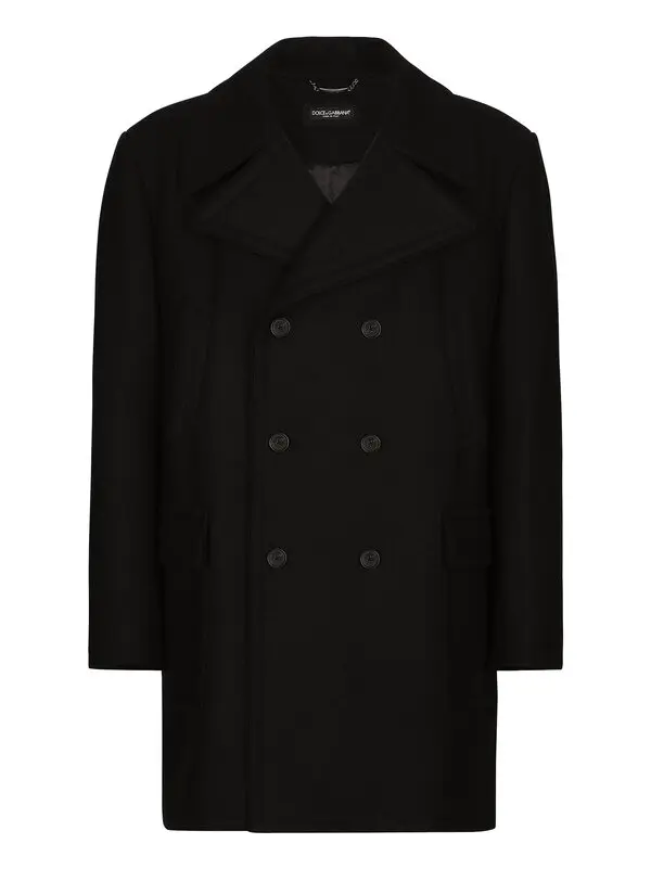 Dolce & Gabbana Wool Pea Coat - Black