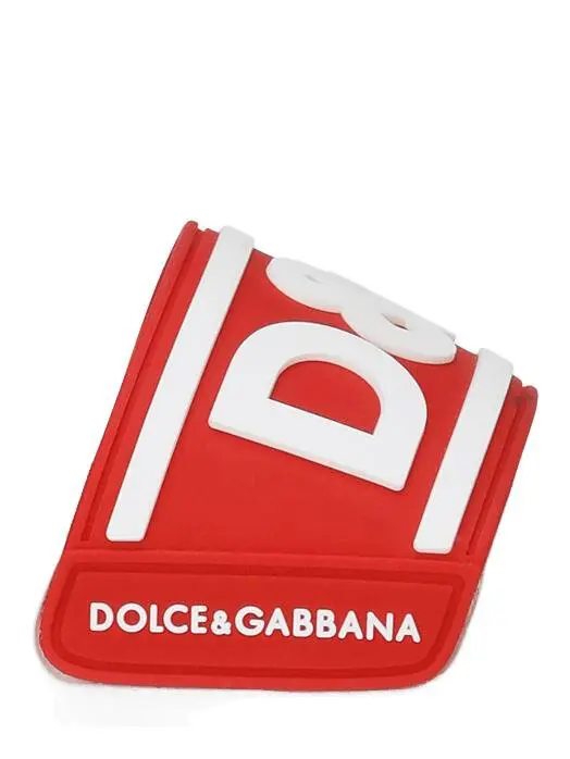 Dolce & Gabbana Rubber Sliders With Logo Print - White
