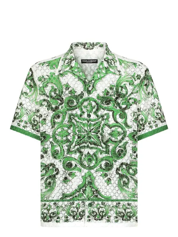 Dolce & Gabbana Majolica- Crochet Hawaiian Shirt - Print