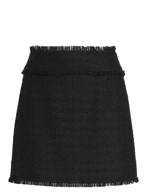 Dolce & Gabbana Raschel Tweed Miniskirt - Black