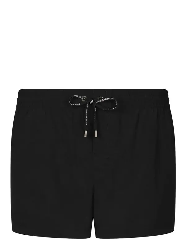 Dolce & Gabbana Dg-print Swim Shorts - Black
