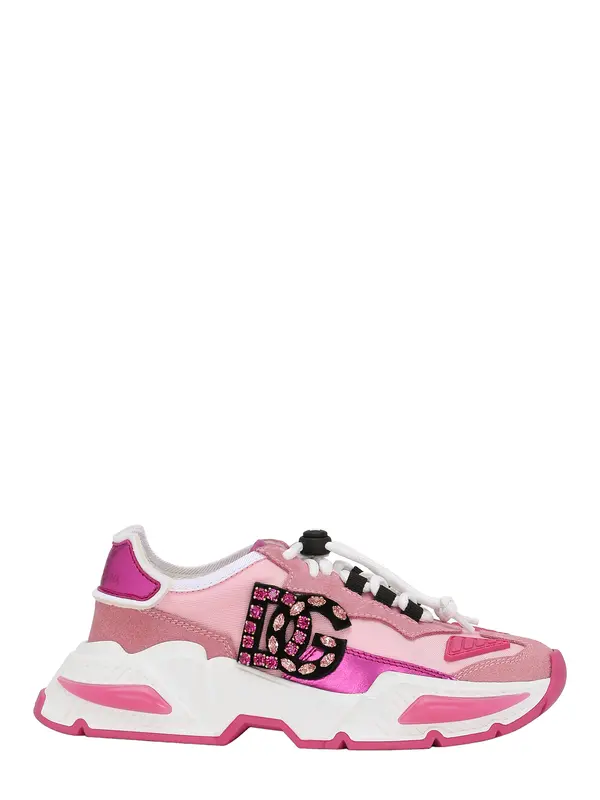 Dolce & Gabbana Nylon Airmaster Sneakers With Dg Logo - Pink