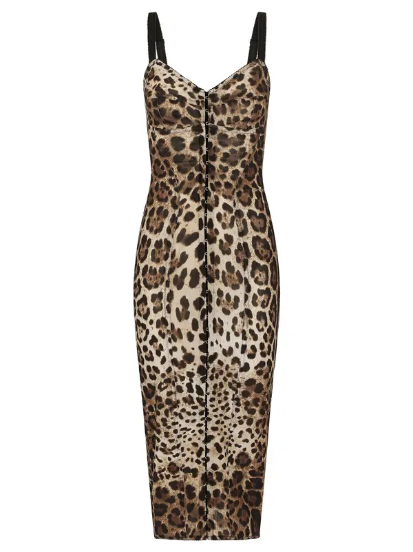 Dolce & Gabbana Leopard Print Calf-length Dress - Animal Print