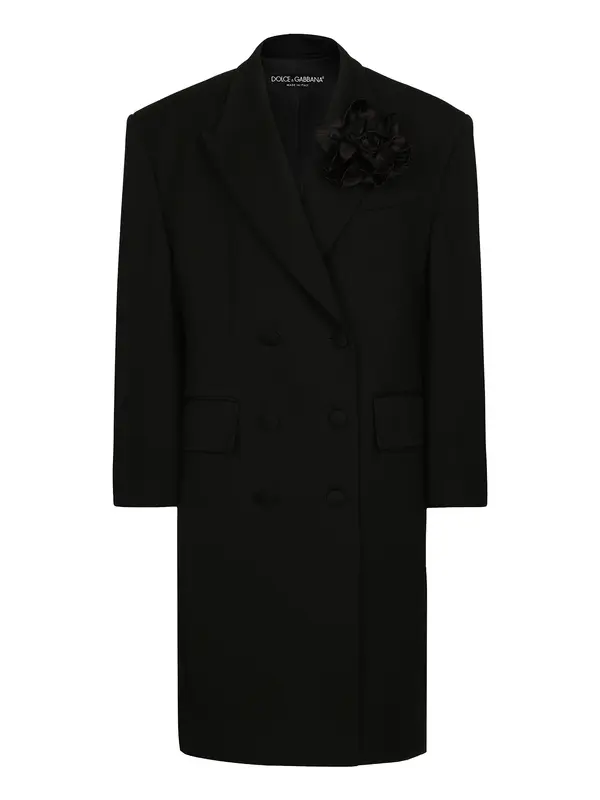 Dolce & Gabbana Oversized Double-breasted Coat - Black