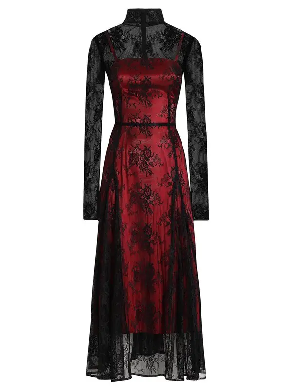 Dolce & Gabbana Lace Calf-length Dress - Black
