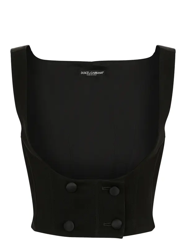 Dolce & Gabbana Double-breasted Wool Waistcoat - Black