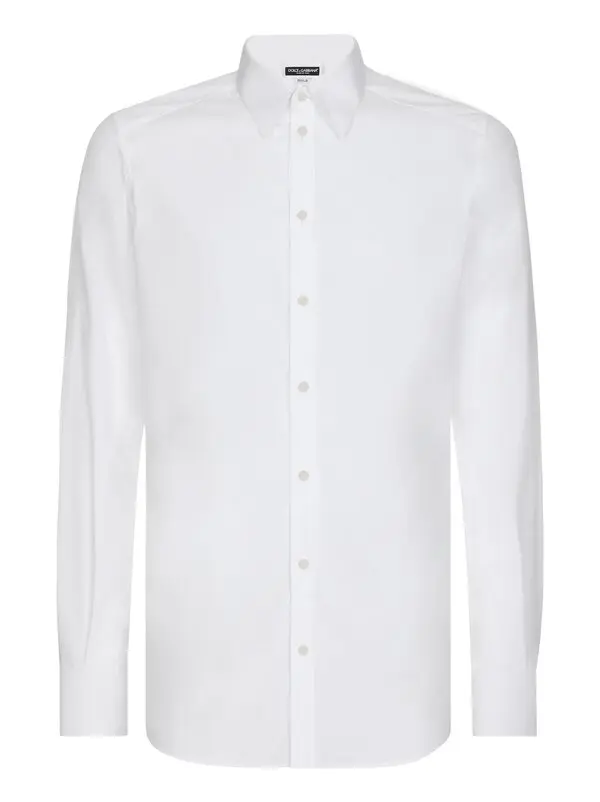 Dolce & Gabbana Cotton Gold-fit Shirt - White