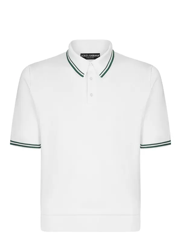 Dolce & Gabbana Silk Polo-shirt - White