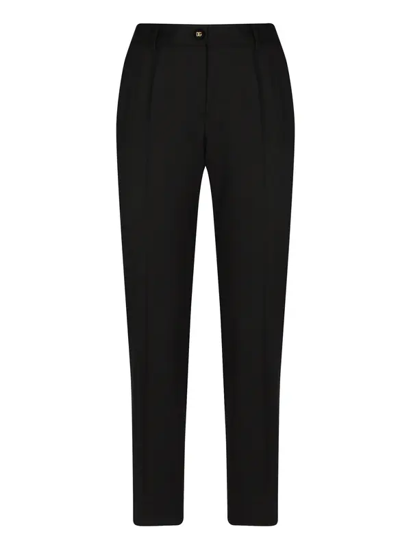 Dolce & Gabbana Gabardine Trousers - Black