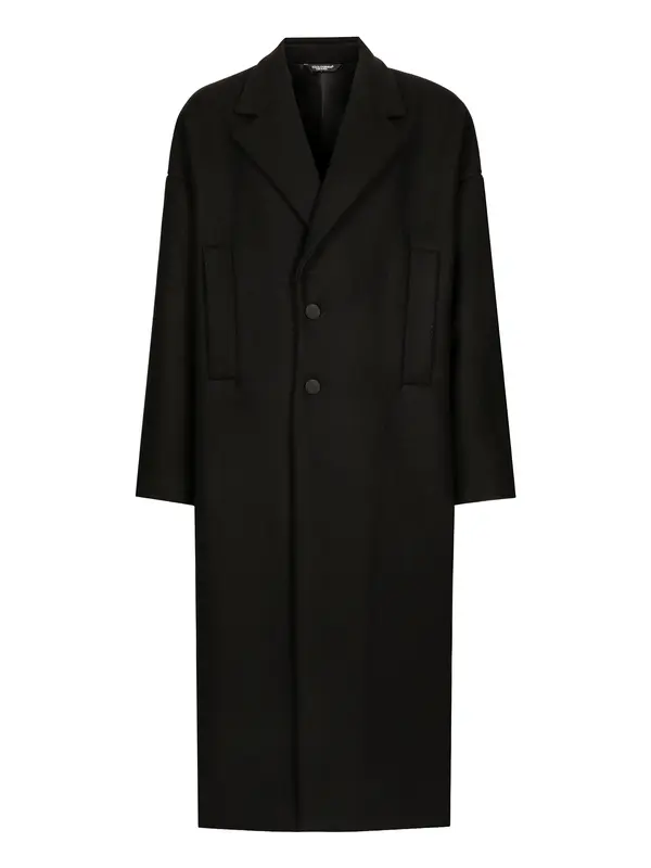 Dolce & Gabbana Oversize Single-breasted Coat - Black