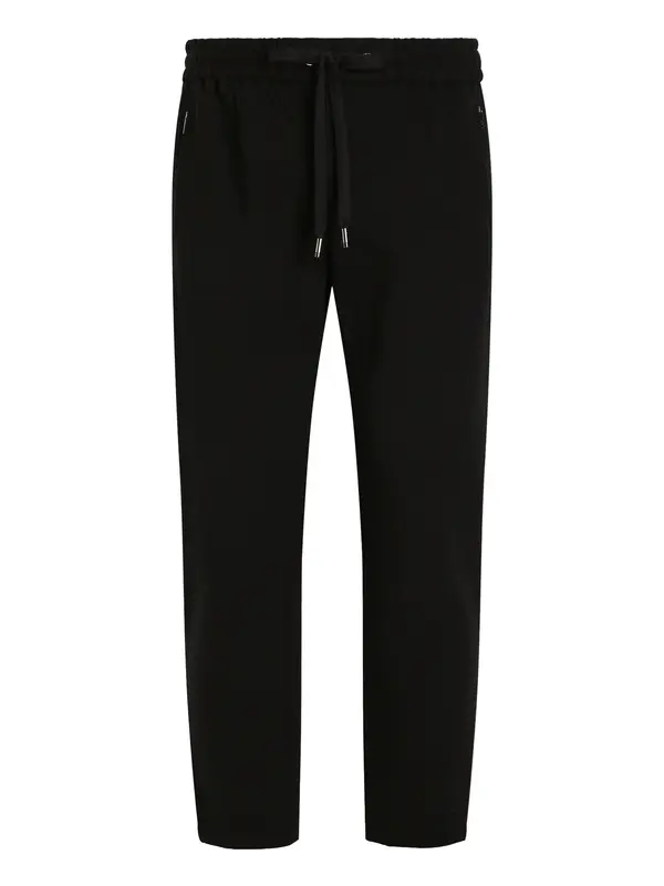 Dolce & Gabbana Jersey Jogging Pants With Dg Patch - Black